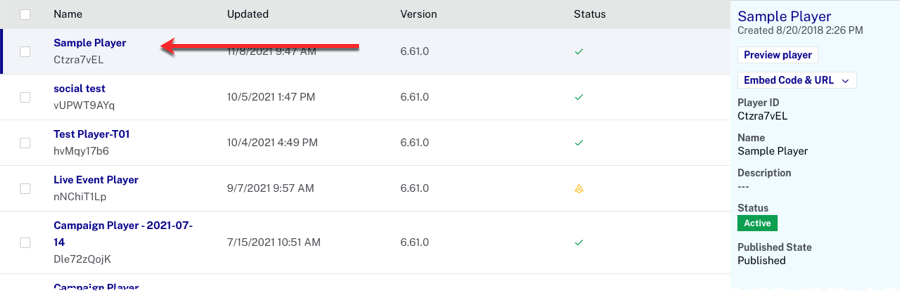 Getting Started with the Players Module